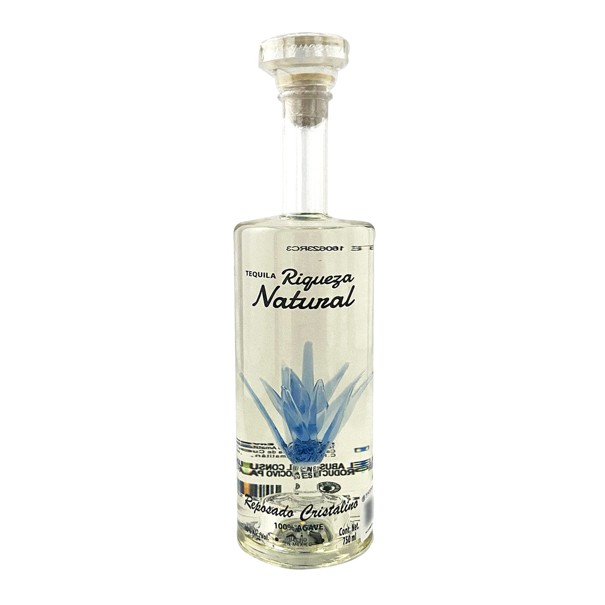 Tequila Riqueza Natural Reposado Cristalino Agave 750 ml – Nación Tequila